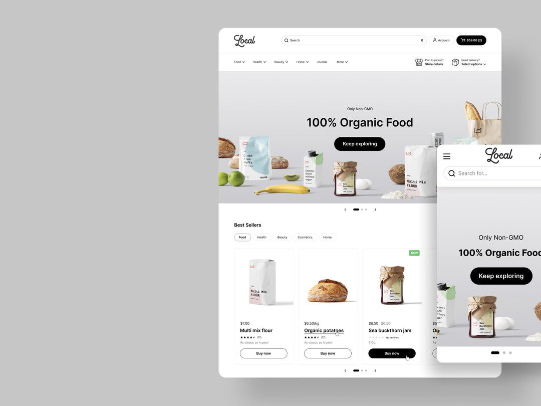 Local - Premium Shopify Theme for Food & Drinks | Krown Themes